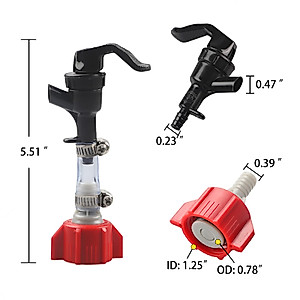 GWENBHMTOOL BIB Tap Valve for Coca Cola Bag in Box Syrups Removable Spigot Kit Soda Dispensing Faucet Hose Kit