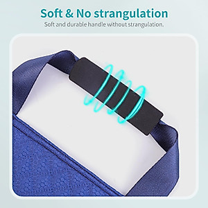 Positioning Bed Pad with Reinforced Handles,Reusable Washable Transfer Sheet for Turning, Lifting,Repositioning,45.7"X26.8" Soft Multipurpose Transfer Pad for Elderly, Incontinence,Caregiver,Blue