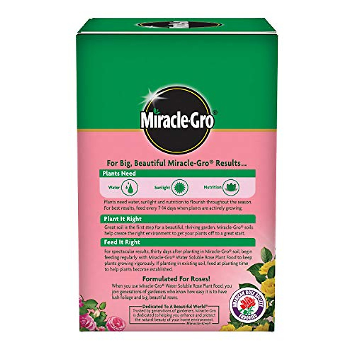 Miracle-Gro VB02199 Plant Food Water Soluble Rose, 1.5 lb,