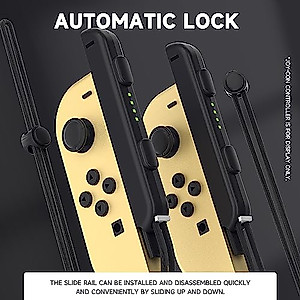 Joycon Wrist Straps for Switch, Replacement for Joy Con Strap 4 Pack, Adjustable Switch Joycon Wrist Strap(Black and White)