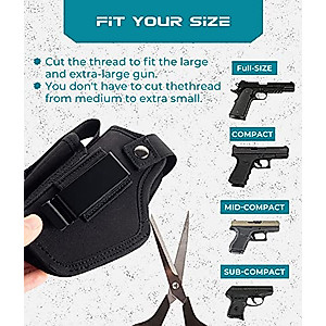 LandFoxtac Gun Holster for Pistols 9mm 380 45ACP, IWB/OWB Concealed Carry Pistol Holsters with Mag Pouch for Men/Women, CCW Right & Left Hand Gun Holder Fits Glock S&W M&P Sig