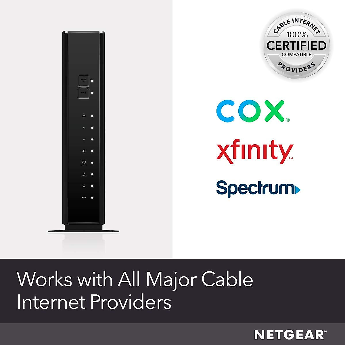 NETGEAR Cable Modem with Built-in WiFi Router (C6230) - for Cable Plans Up to 300Mbps | AC1200 WiFi Speed | DOCSIS 3.0 (Renewed)