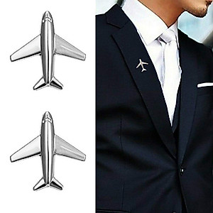 SaiDian 5 Pcs Airplane Brooch Pin Plane Smile Small Aircraft Brooch Lapel Pins Collar Badge for Backpack Shirt Bag Accessories