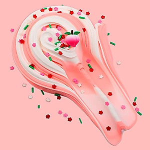 JAJSKUWA Pink Peachybbies Butter Slime,Fragrant and Elastic Toys,Party Prizes,School Education,Birthday Gifts for Boys and Girls (200ml)