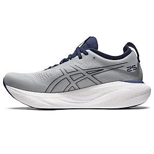 ASICS Men's Gel-Nimbus 25 Running Shoes, 9, Sheet Rock/Indigo Blue