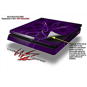 Vinyl Decal Skin Wrap compatible with Sony PlayStation 4 Slim Console Abstract 01 Purple (PS4 NOT INCLUDED)