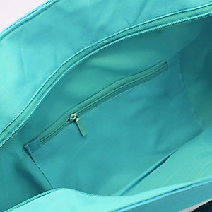 The Wedding Party Store Monogrammed Beach Tote Bag with Zipper, Pockets, Name or Initial - Custom Personalized (Royal Blue)