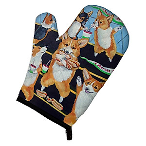 Caroline's Treasures 7286OVMT Go Team Corgi Pembroke Oven Mitt Heat Resistant Thick Oven Mitt for Hot Pans and Oven, Kitchen Mitt Protect Hands, Cooking Baking Glove