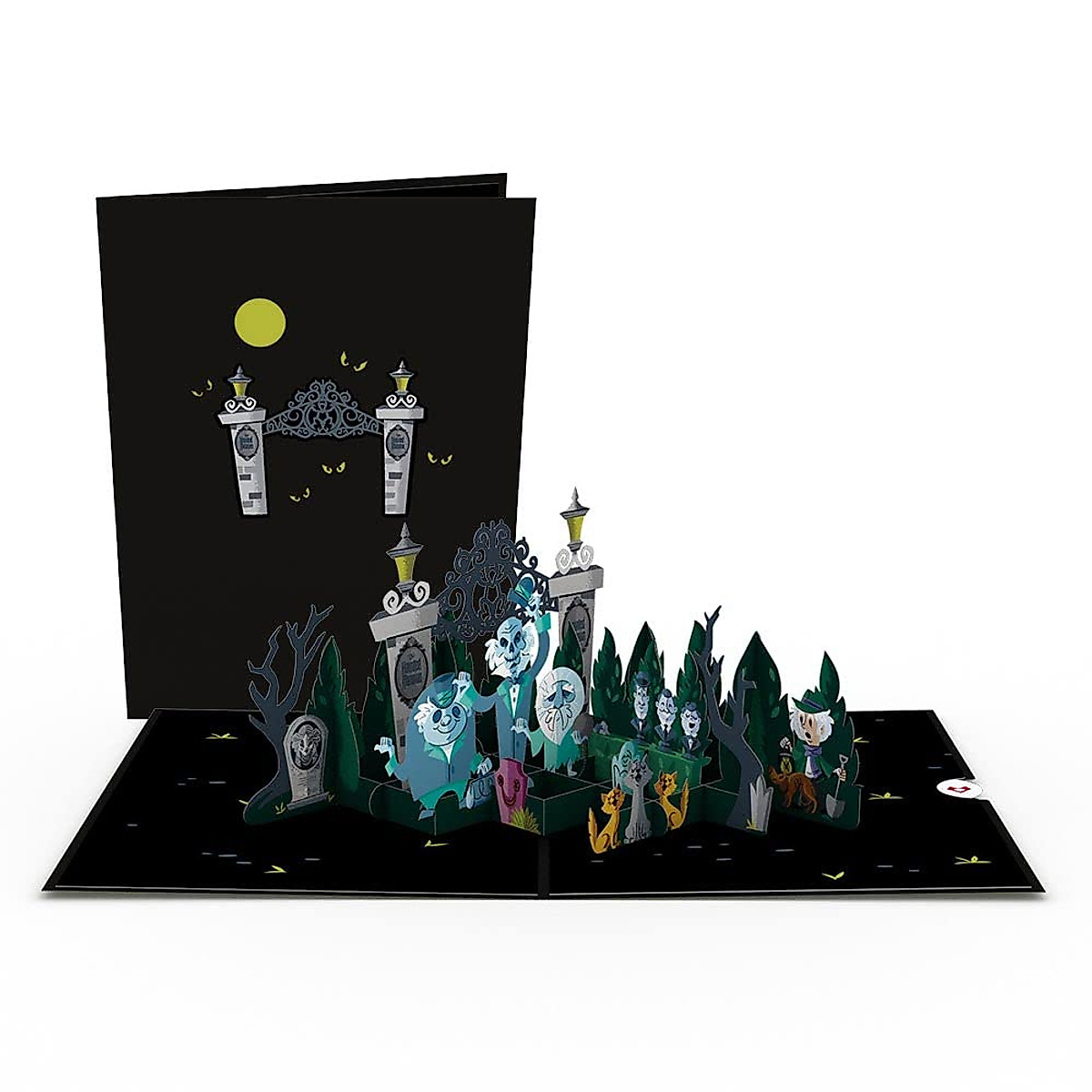 ﻿﻿Lovepop Disney Holiday PopUp Card for Her & Him 3D Halloween Greeting Cards for Boys Girls The Haunted Mansion 5" x 7" Ghoulish - Envelope Included