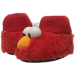Sesame Street Unisex-Baby ELMO Puppet Slipper, Red, 5/6 Child US Toddler