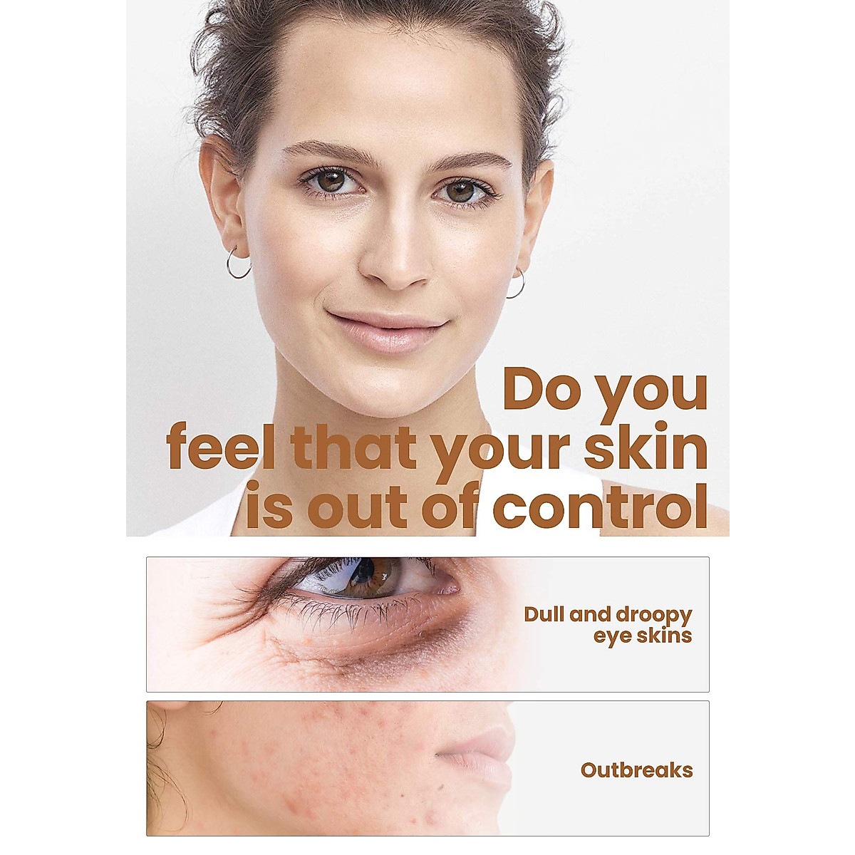 HOPEMATE Natural Facial Retinol Serum with Hyaluronic Acid& Vitamin E, New Skin Treatment Formula, Organic Anti Wrinkle Reducer, Anti Aging Moisturizer, Dark Circles, Scar, Sun Damage Corrector