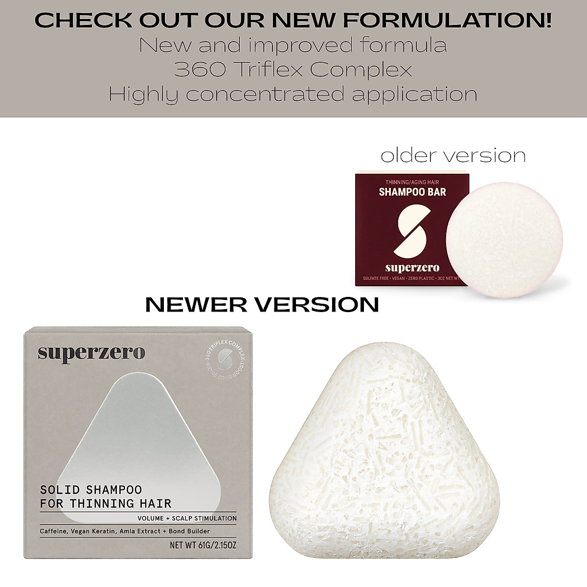 superzero Nourishing Shampoo and Conditioner Bar Set for Thinning Hair, Strengthens and Nourishes, Strengthens Hair, Sulfate Free, Plastic Free, Vegan, Luxury Hair Care, and Stylist Recommended