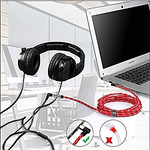 SIKAITE 3.5mm Male to Female Extension Stereo Audio Extension Cable 50ft, Cotton Thread-Braided Audio Extension Cable, Stereo Jack Cord for Phones, Headphones, Speakers, Tablets, PCs and More