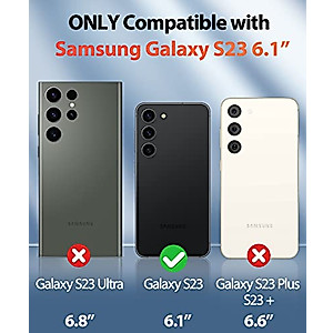 Tongate for Samsung Galaxy S23 Case with Sliding Camera Cover & Screen Protector, [10FT Military Drop Protection] Rugged Shockproof Phone Case for Galaxy S23 with Kickstand Case, Green