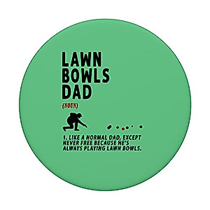 Funny Lawn Bowls Dad Idea For Men Funny Retirement PopSockets Swappable PopGrip