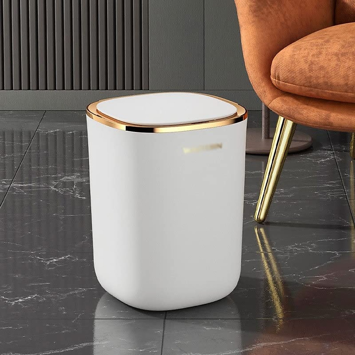 XBWEI Smart Trash can Automatic Induction Trash can Household Kitchen Toilet Trash can Waterproof with lid Trash can ( Color : OneColor , Size : 23.5 X 23.5 X 30cm )