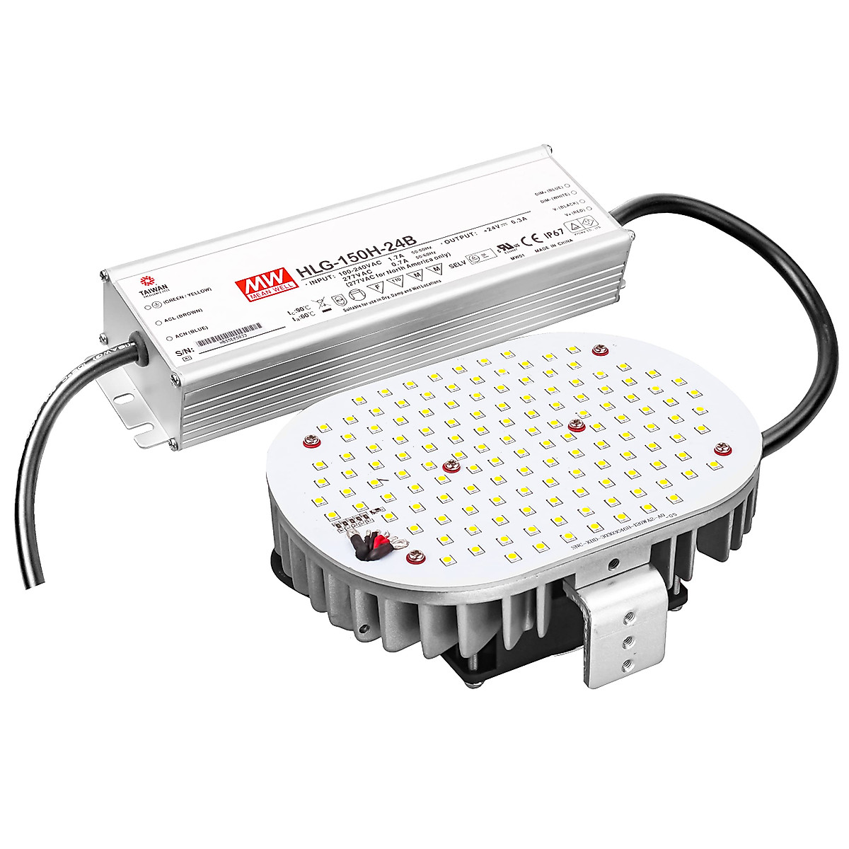 OSTEK 120W LED Shoebox Retrofit Kits, Replace 550W MH/HPS/HID Bulbs- 16,200LM 5000K E39 Mogul Base Retrofit Lights for Parking Lot Shoebox Light, Street Lighting, MEANWELL Driver, DLC&ETL Certified