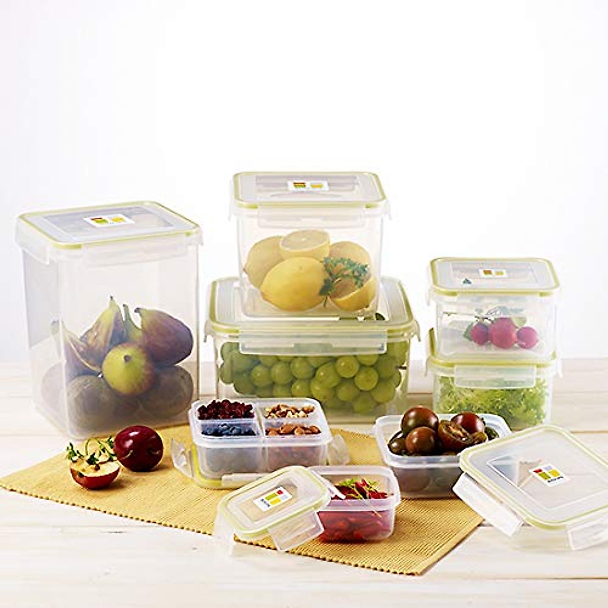 Komax Biokips Large Food Storage Container (169 oz.) Airtight Cookie Container Suitable for Cookies, Chips, Flour, Bulk or Dry Food | Space Saving Shape, Stackable, BPA Free
