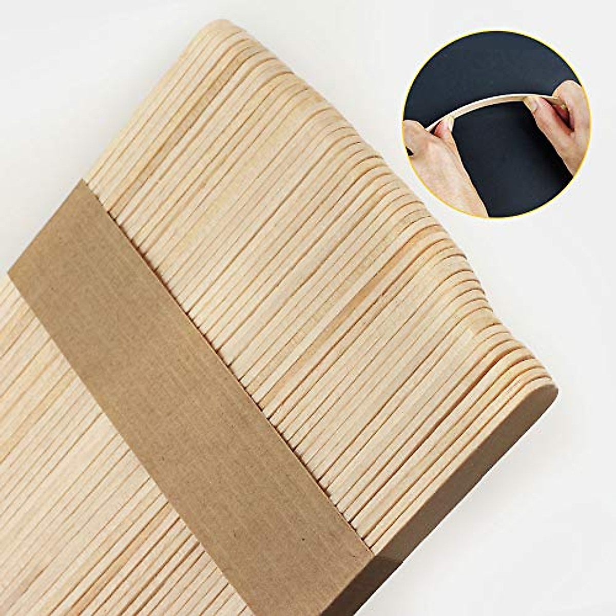 Chuya Wood Craft Sticks Garden Label Wooden Popsicle Ice Cream Sticks for Hand DIY Craft (4.5 inch 200 Pack)