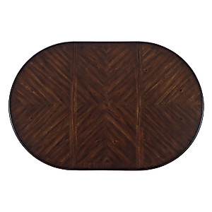 Signature Design by Ashley Londenbay Classic Farmhouse Oval Dining Room Extension Table, Brown & Gray