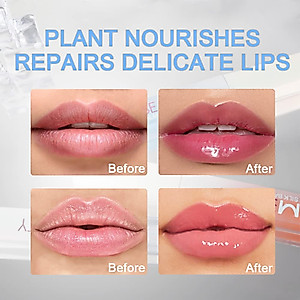 evpct 3Pcs Clear Color Changing PH Tinted Lip Gloss Sets for Women Girls 10-12 Pink Mood Lip Oil Gloss Balm Tint Stain Glaze Pack Hydrating Moisturizer Lipstick Magic labiales magicos,0.14fl.oz*3