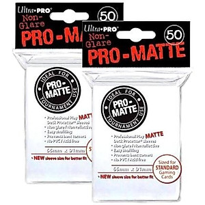 Ultra Pro PRO-MATTE (100 Count) White Deck Protector Sleeves - Magic the Gathering
