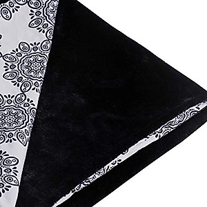 Dream Lab Soft Microfiber Medallion Reversible & Washable Duvet Cover for Weighted Blanket, Charcoal, 48"" x 72""" (DRM629XXMEDLA7)