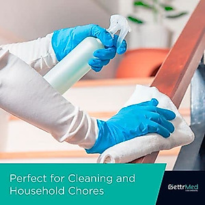 Bettrmed Blue Nitrile Gloves, Disposable Latex Free - Small (Pack of 1000) Medical Surgical Exam Dental - Strong Rubber, Powder Free, with Long Cuffs - Guantes Desechables