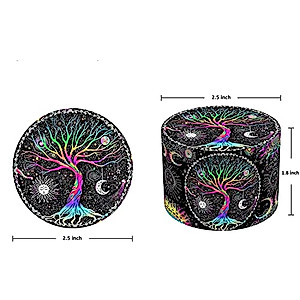 Large Grinder 2.5 inch Black ,Boho Aesthetic Tree of Life Grinder (Colorful)