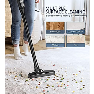 Handheld Vacuum Cleaner Cordless, 15000Pa Powerful Suction Cordless Stick Vacuum, Lightweight Electric Broom Rechargeable Handheld Vac, Portable Hand Held Vacuum for Hardwood Floor Car Pet Hair