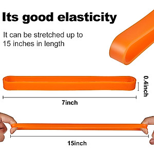 10 Pieces Large Silicone Rubber Bands 7 Inch Elastic Rubber Wrapping Bands Extra Large Rubber Bands for Notebook Office Outdoor Gear Gifts Packing Christmas(Multicolored)