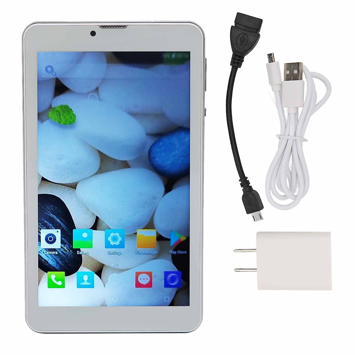 Lazmin112 for Android Tablet, 7in 1920 x 1080 IPS Screen Tablet Computer, 2GB RAM, 32GB Storage, Support WiFi, Bluetooth, Support TF Card Up to 128G, 3MP MP Camera(US Plug)