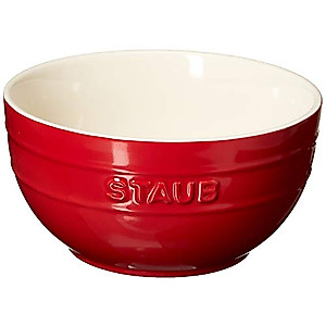 STAUB Ceramics Universal Bowl Set, 6.5-inch, Cherry, 32 Ounces