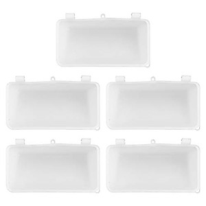 Hemoton 5PCS Bird Feeder Bird Food Feeding Cup Pet Bird Waterer Plastic Water Feeder Hanging Bowl for Poultry Parrot Pigeon Cage