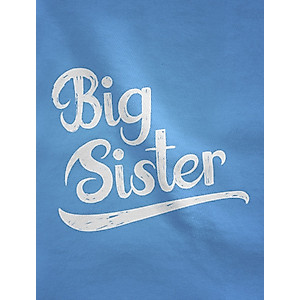 Big Sister Little Brother Matching Outfits Baby Announcement Sibling Shirts Set Girls Shirt Wow Pink/Baby Navy Kids Shirt 4T / Baby Newborn