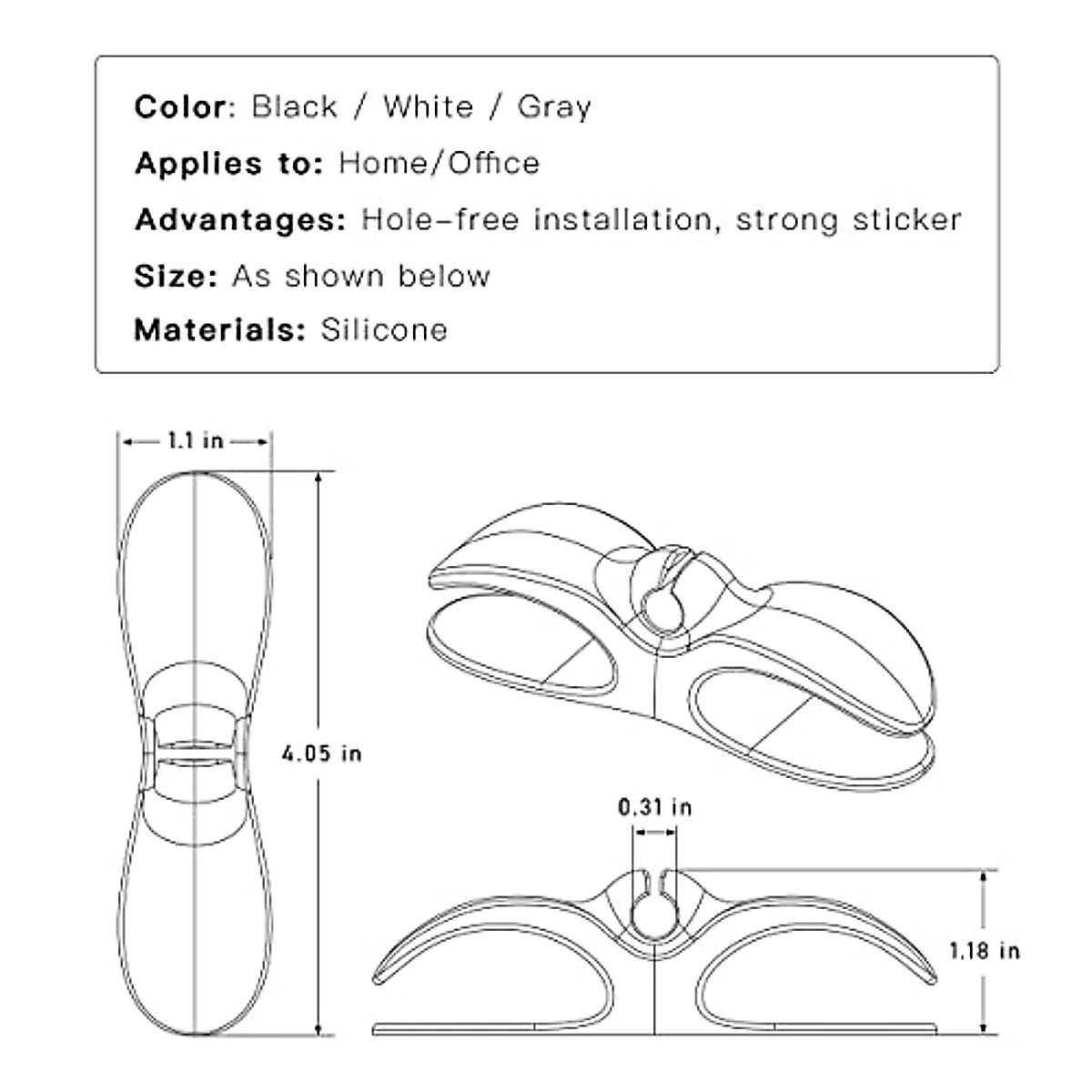 6pack Cord Organizers for Kitchen Appliances - Upgraded Adhesive Cord Winder Wrapper Holder Cable Organizer for Mixer, Blender, Coffee Maker,Pressure Cooker