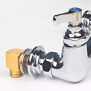 Installation Kit for Commercial Sink Faucet, Wall Mounting Installation Kit for Wall Mount Commercial Kitchen Faucet Backsplash Mount Set on Stainless Compartment Prep & Utility Sink