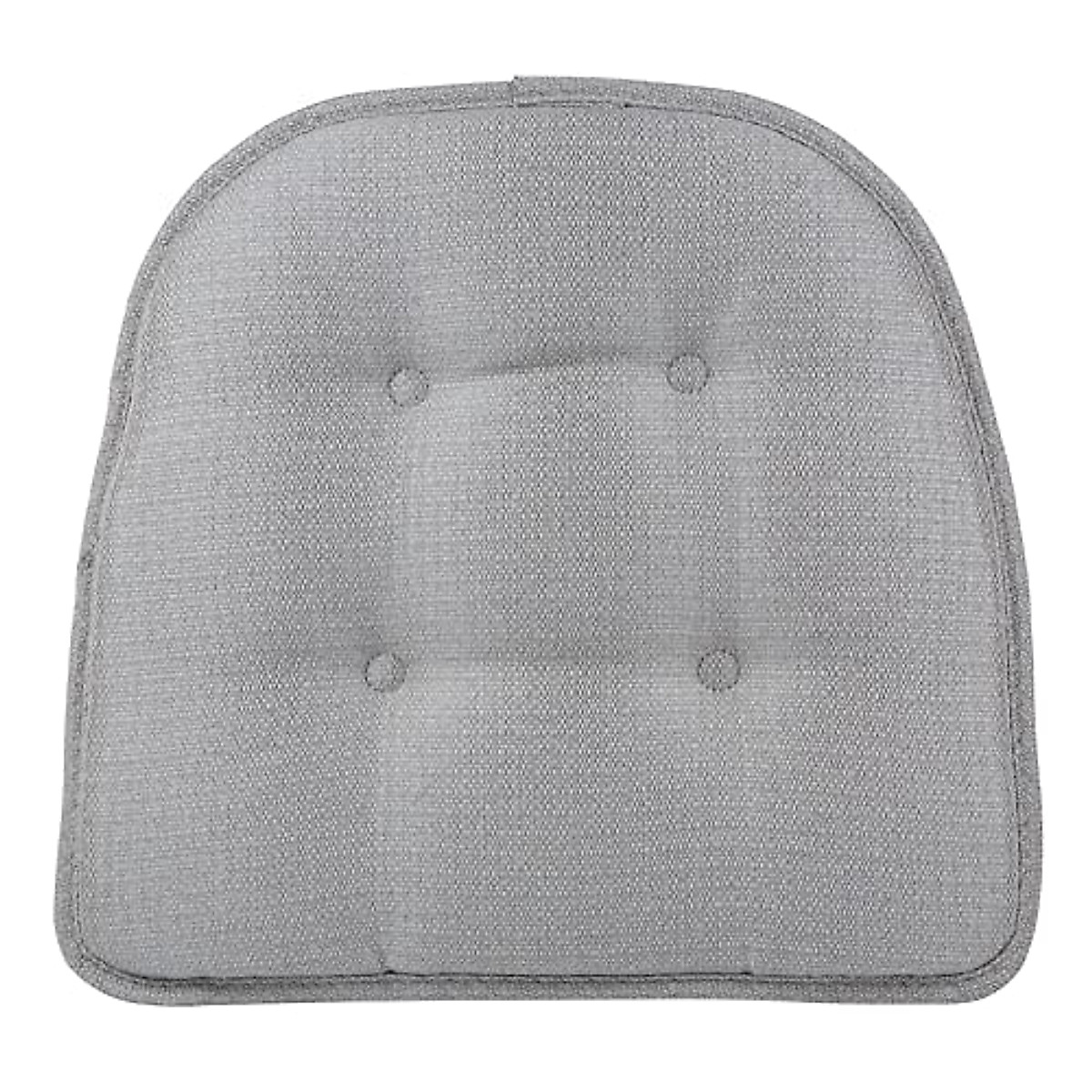 Klear Vu Omega Non-Slip Universal Chair Cushions for Dining Room, Kitchen and Office Use, U-Shaped Skid-Proof Seat Pad, 15x16 Inches, 4 Pack, 06 Gray