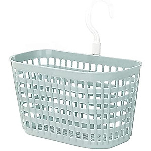 U-K Reusable Plastic Hanging Shower Caddy Kitchen Bathroom Storage Basket with Rotatable Hook Durable & Professional