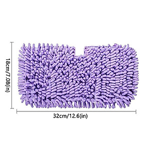Turbokey 3 Pack Shark Steam Pocket Mops,Household Washable Microfiber Mop Pads Cleaning Pads Replacement for S3500 Series, S3501, S3601, S3550, S3901, S3801, SE450 (Purple,ZCM3)