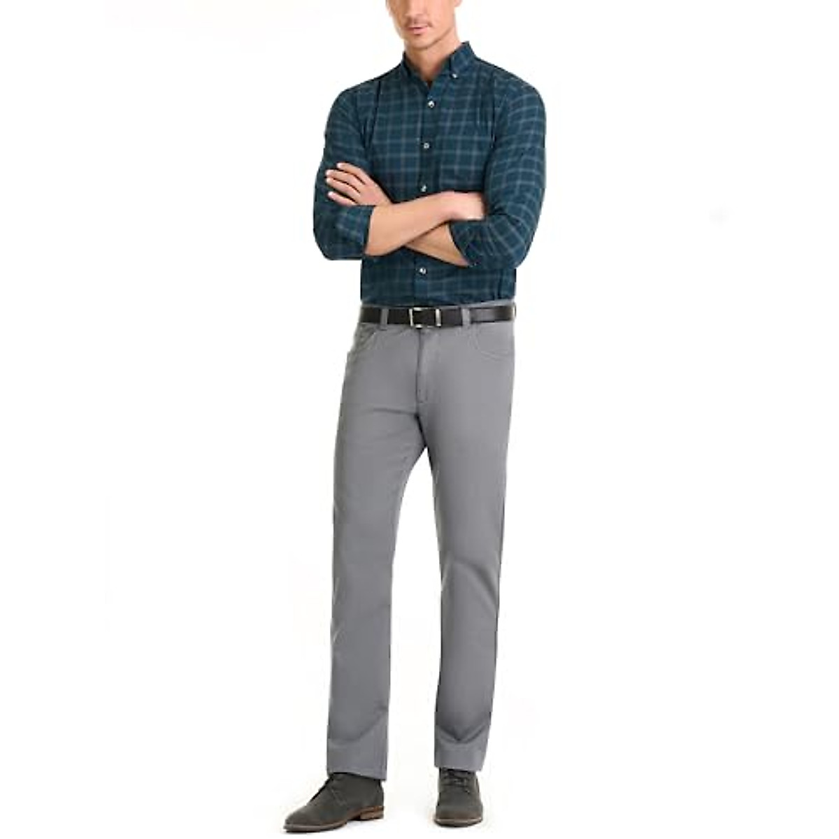 Van Heusen Men's Wrinkle Free Long Sleeve Button Down Shirt, Turquoise Seabed, XX-Large