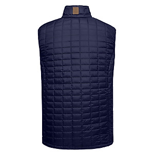 Little Donkey Andy Men's Puffer Vest, Lightweight Warm Sleeveless Jacket for Hiking Travel Golf Twilight Blue/Black S