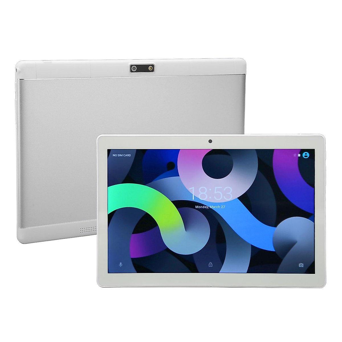 Acogedor 2 in 1 Tablet, 10.1in Gaming Tablet with BT Keyboard, Mouse, Earbuds, 10 Core CPU, 12GB RAM 256GB ROM, 8+20MP Dual Cam, Support 5G WiFi, for Android 12.0 (Silver)