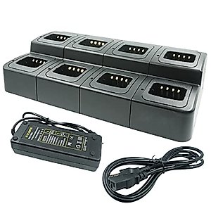 Inrico T529A Push-to-Talk Over Cellular (PoC) Radio Charger Base Eight-Way PoC Two Way Radio Charger Station Multi Unit Rapid Gang Charger Compatible with Inrico T529A PoC Radios