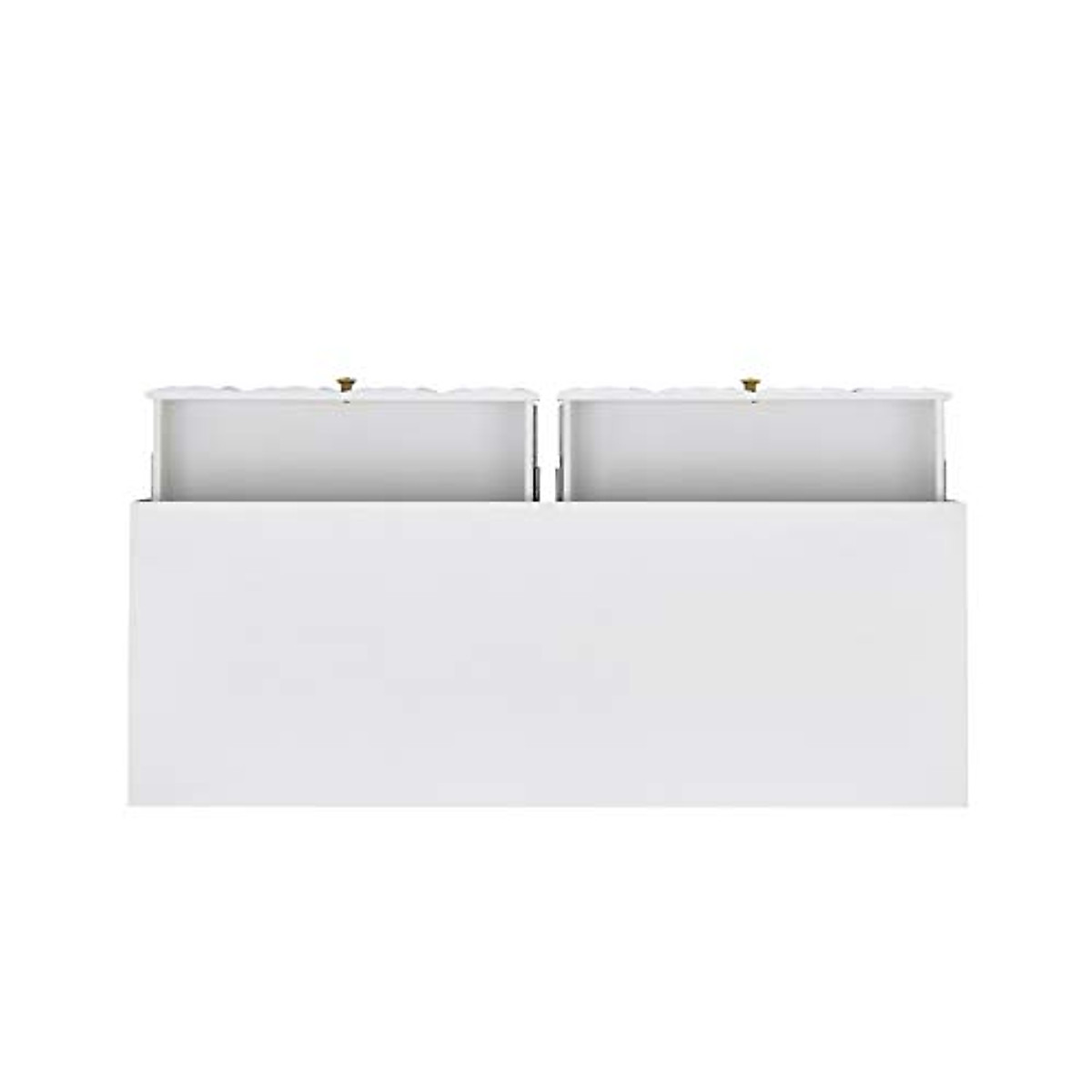 Linon Home Décor Sheerah Six Drawer Geo Texture White Dresser, Gold