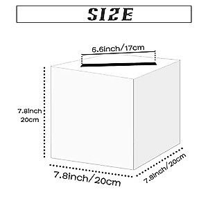 SietDESEO White Money Box Card Box Holder for Wedding Party Birthday Baby Shower Bridal Shower Raffle Ticket