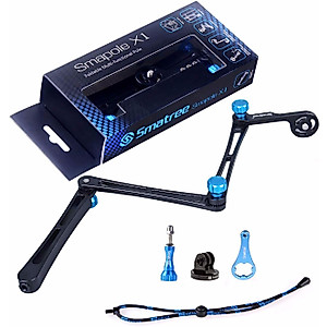 Smatree X1 Aluminium Foldable Pole 3-Way Ajustable Selfie Stick Compatible for G*Pro 12/11/MAX/10/9/8/7/6/5/4/3+/3/2018, DJI OSMO Action Camera.