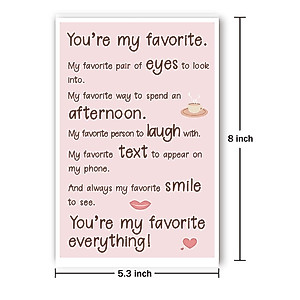 Serviky Funny Birthday Card for Best Friend, Unique Birthday Gift, You’re My Favorite Everything Card for Friend Sister