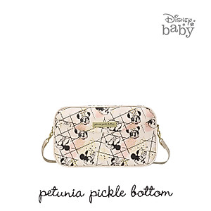Petunia Pickle Bottom Companion Diaper Clutch with Fold-Out Changing Pad, For On-The-Go Parents, Fits Baby Essentials, Lightweight & Easy To Clean (Shimmery Minnie Mouse)