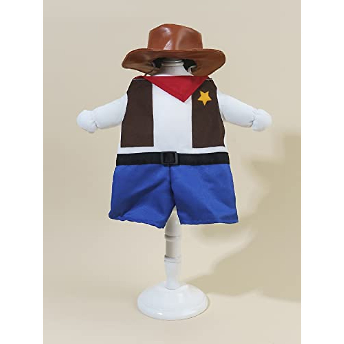 QWINEE Cowboy Dog Costume Holiday Halloween Costume Pet Clothes Cat Costumes for Puppy Kitty Small Dogs Multicolor M